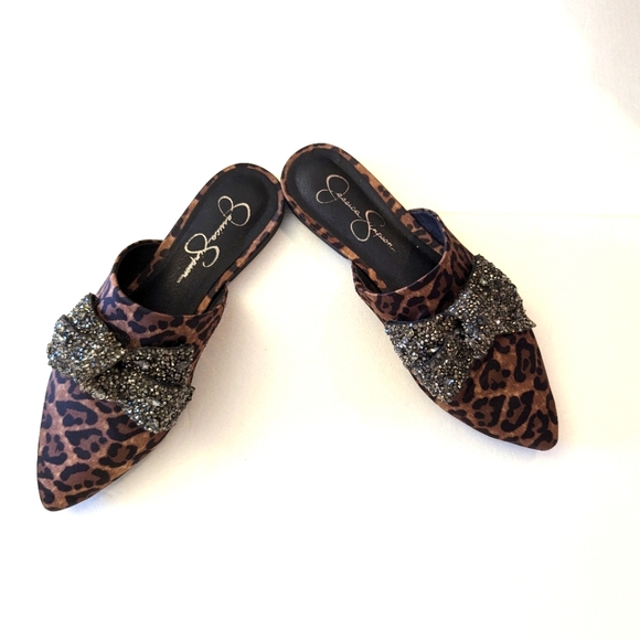 Jessica Simpson | Shoes | Jessica Simpson Animal Print Satin Leopard ...